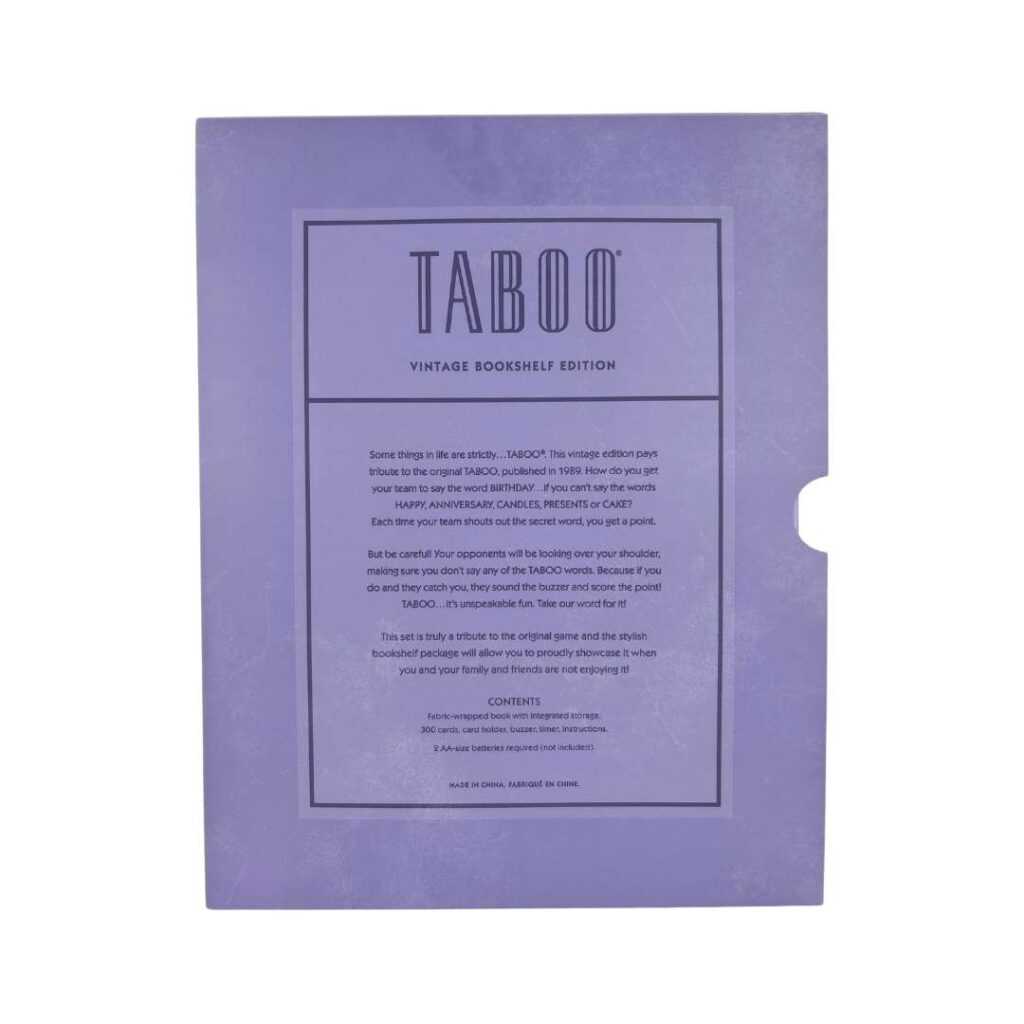 Taboo Vintage Bookshelf Edition / Family Board Game – CanadaWide ...