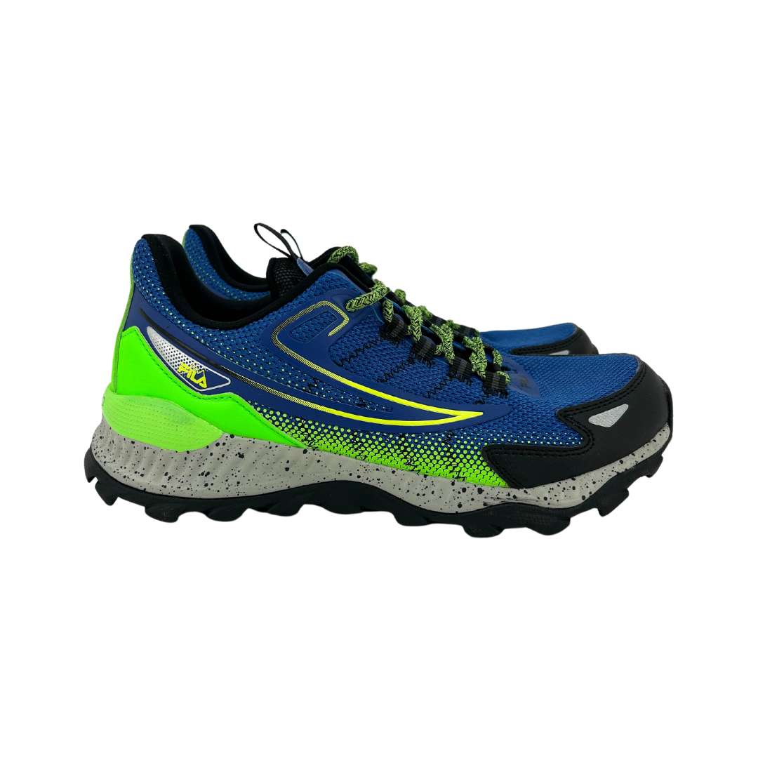 Fila Men’s Santiago Energized Blue & Green Trail Running Shoes ...