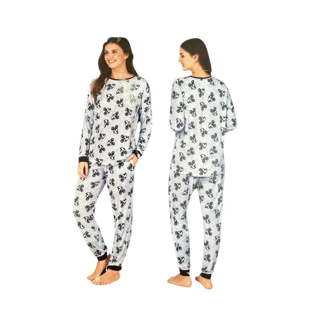 Disney Women’s Blue & Black Mickey Cozy 2 Piece Pyjama Set / Various ...