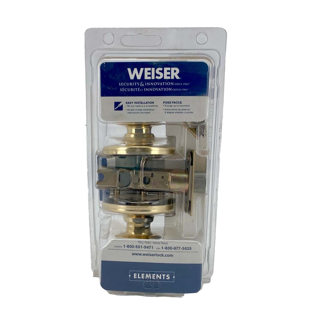 Weiser Keyed Entry Fairfax Door Knob in Polished Brass – CanadaWide ...