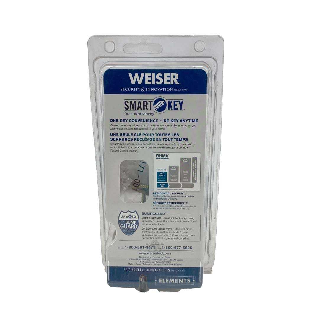 Weiser Elements Single Cylinder Polished Brass Deadbolt / Smart Key ...