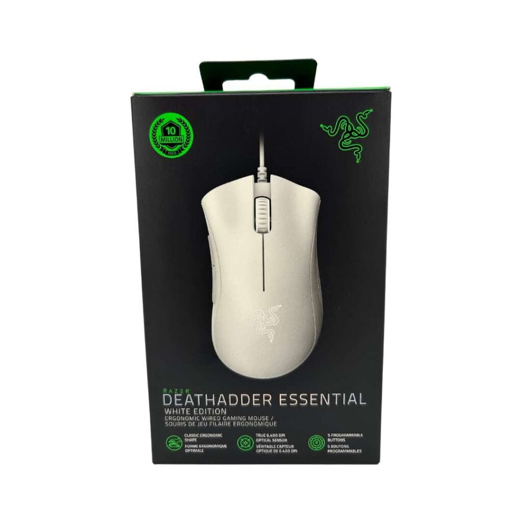 Razer Deathadder Essential Wired Gaming Mouse / White – CanadaWide ...