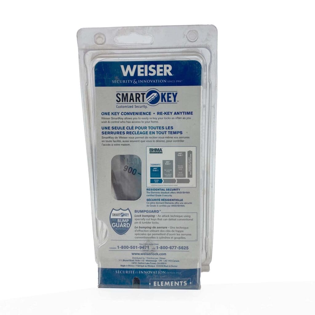 Weiser Elements Single Cylinder Deadbolt / Smart Key / Venetian Bronze ...