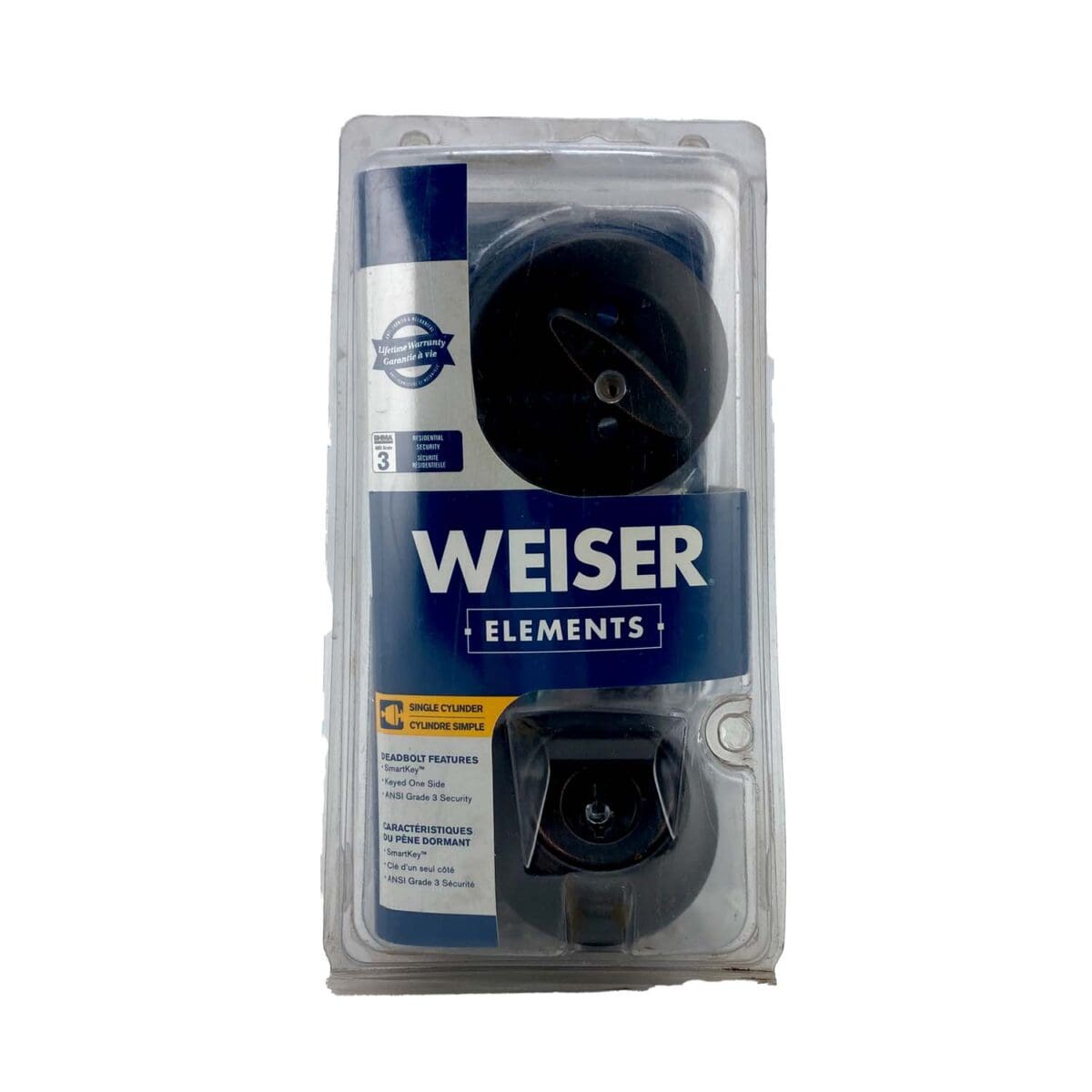 Weiser Elements Single Cylinder Deadbolt / Smart Key / Venetian Bronze ...