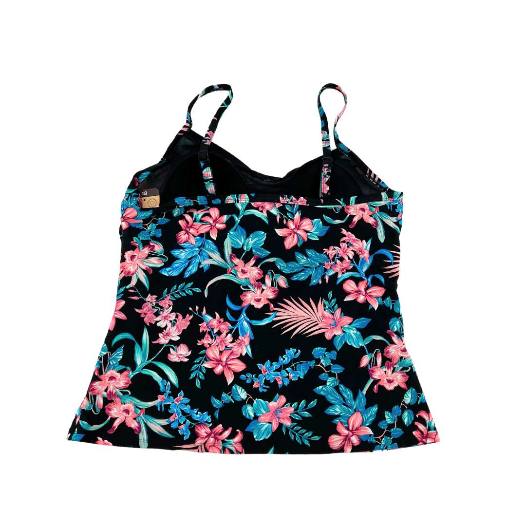 Christina Women’s Pink & Blue Floral Tankini Bathing Suit: 2 Piece Set ...