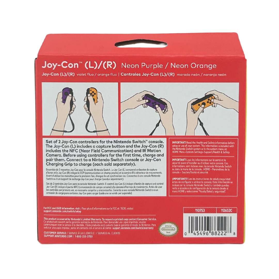 Nintendo Switch Purple & Orange Joy-Con (L/R) Controller Set ...