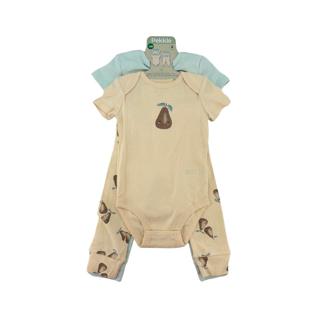Pekkle Infant’s Green & Yellow 4 Piece Outfit Set / Various Sizes ...