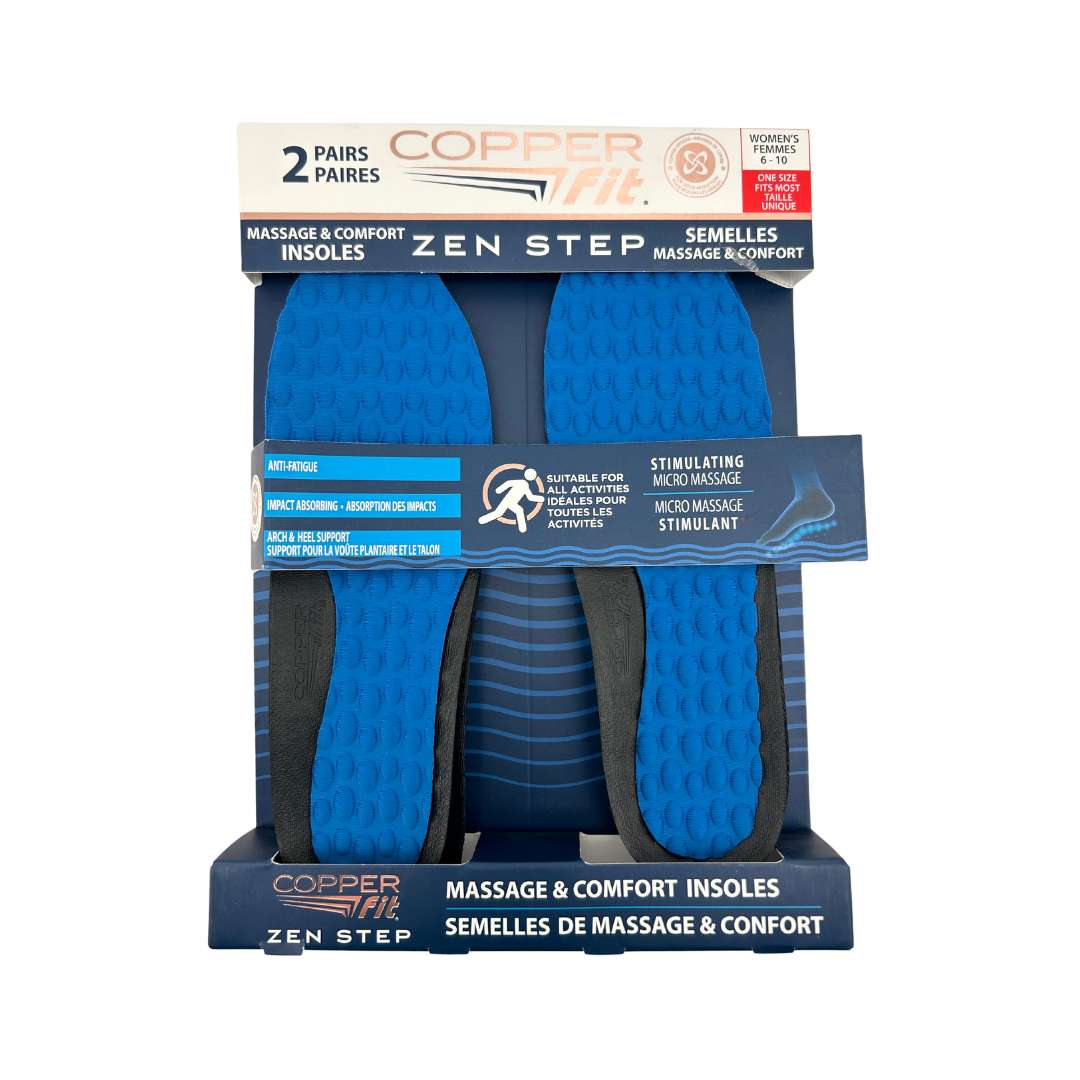 Copper Fit Women’s Zen Step Massage & Comfort Insoles / 2 Pairs ...