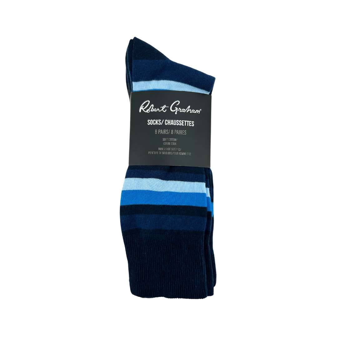 Robert Graham Men’s Dress Socks: Blue & Grey / 8 Pairs – CanadaWide ...