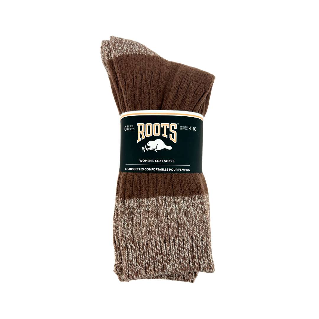 Roots Women’s Brown Cozy Socks: 6 Pairs / Size 4-10 – CanadaWide ...