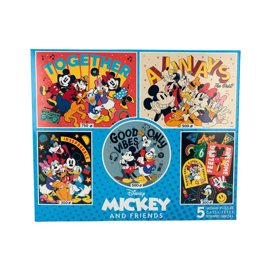 Ceaco Disney Mickey and Friends Puzzle Pack / 5-in-1 Puzzle Set ...