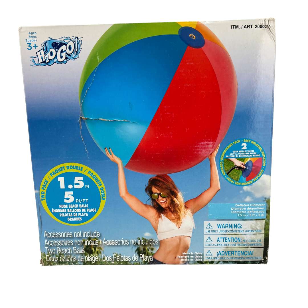 H2O Go! Jumbo Beach Balls: 2 Pack / 5 Foot – CanadaWide Liquidations
