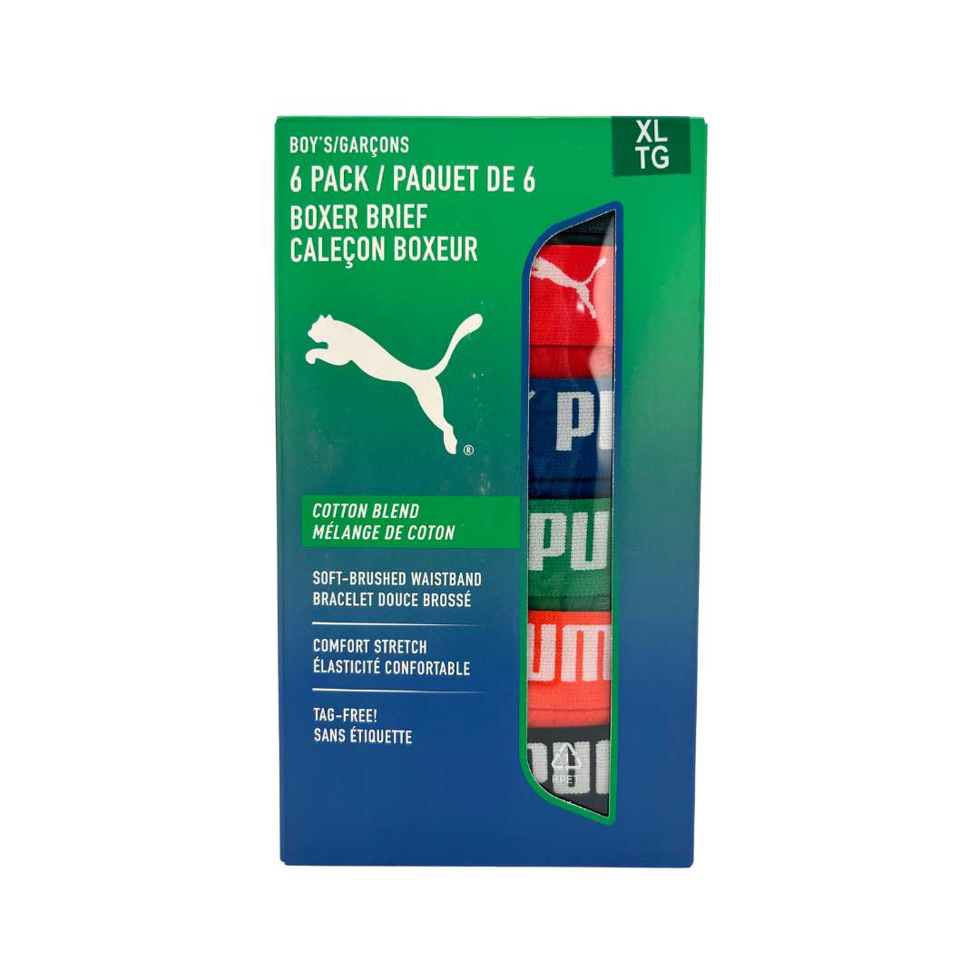 Puma Boy’s Multicolour Boxer Briefs: 6 Pack / Size XLarge – CanadaWide ...