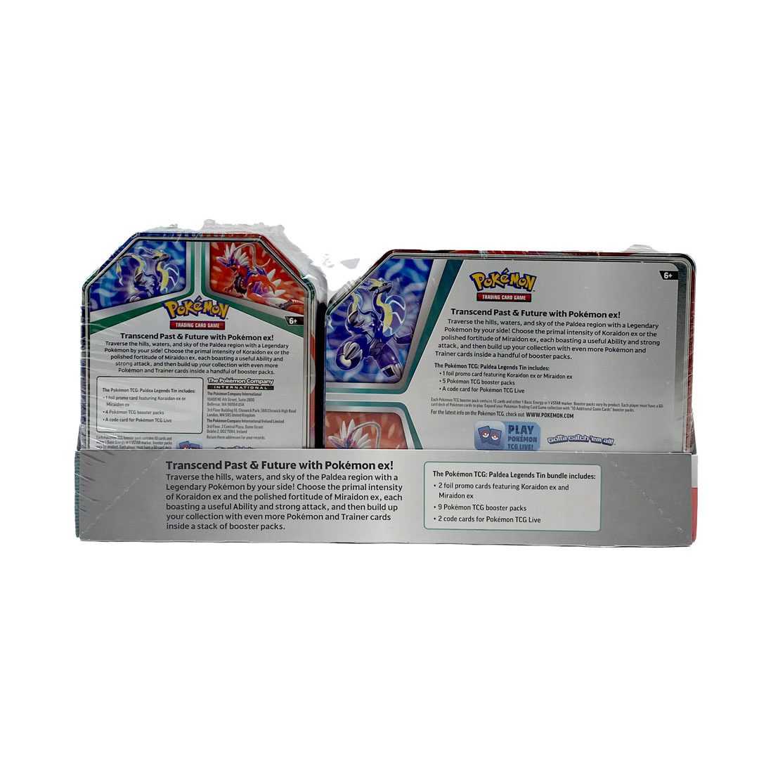 Pokemon TCG Paldea Legends Tin:Koraidon Foil & Miraidon EX & Foil EX ...
