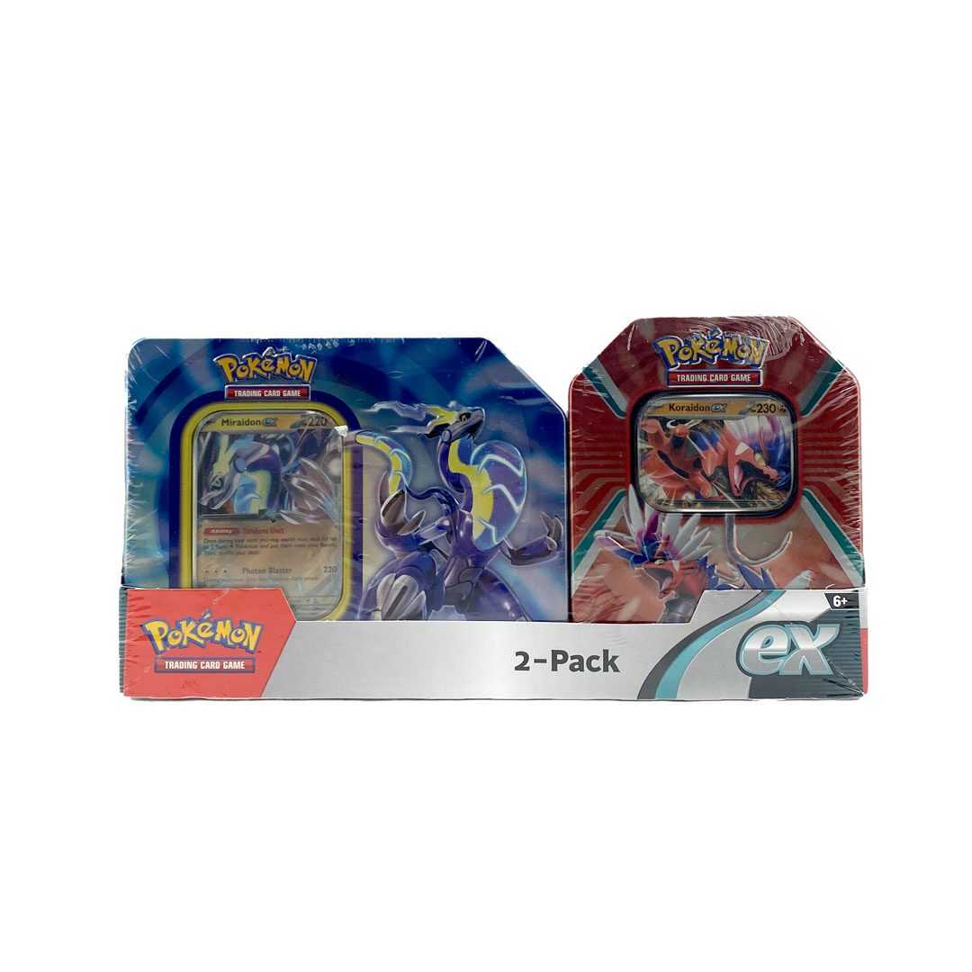 Pokemon TCG Paldea Legends Tin:Koraidon Foil & Miraidon EX & Foil EX ...