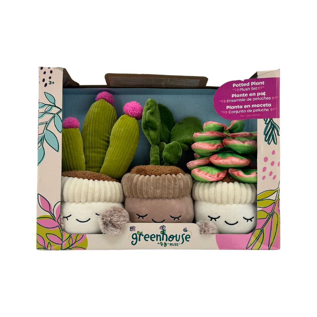 Greenhouse by Russ 12″ Potted Plant Plush Set / Succulent Pack ...