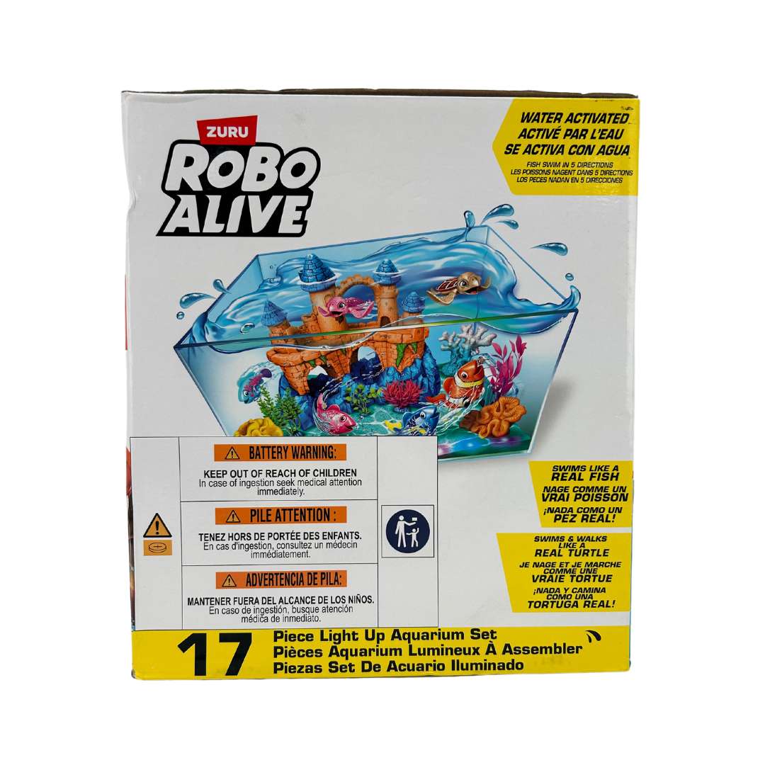 Zuru Robo Alive Fish Tank Playset / Water Activated Fish & Turtles ...