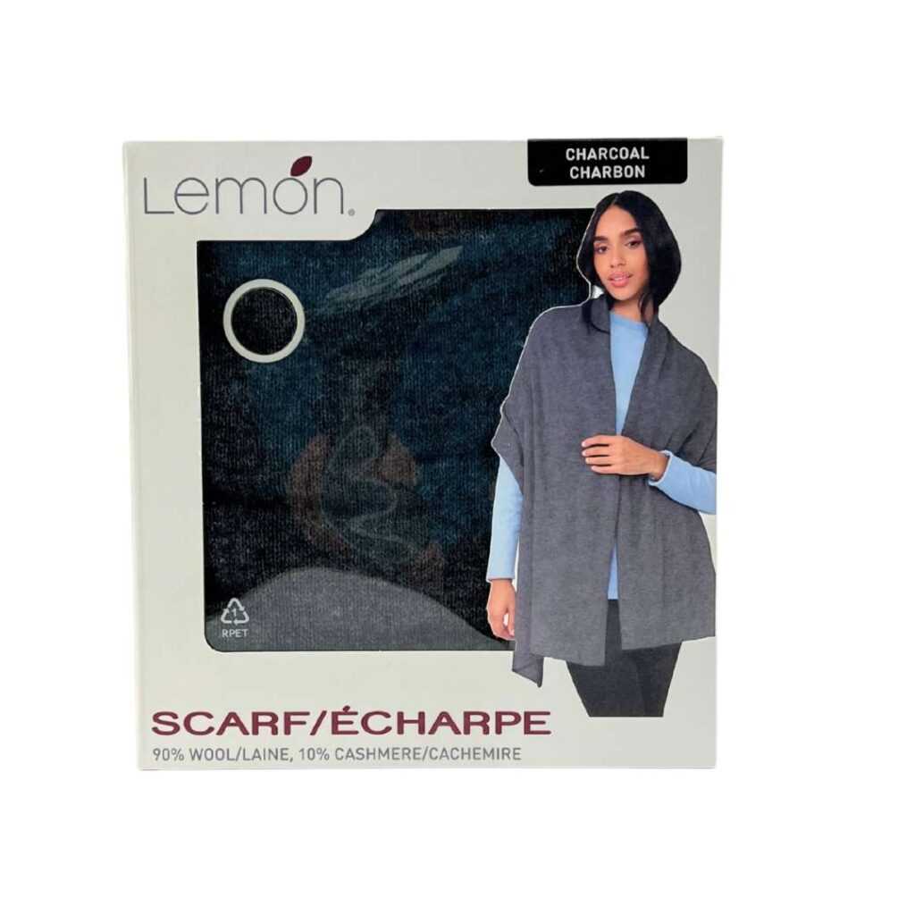 Lemon Women’s Charcoal Grey Scarf / One Size – CanadaWide Liquidations