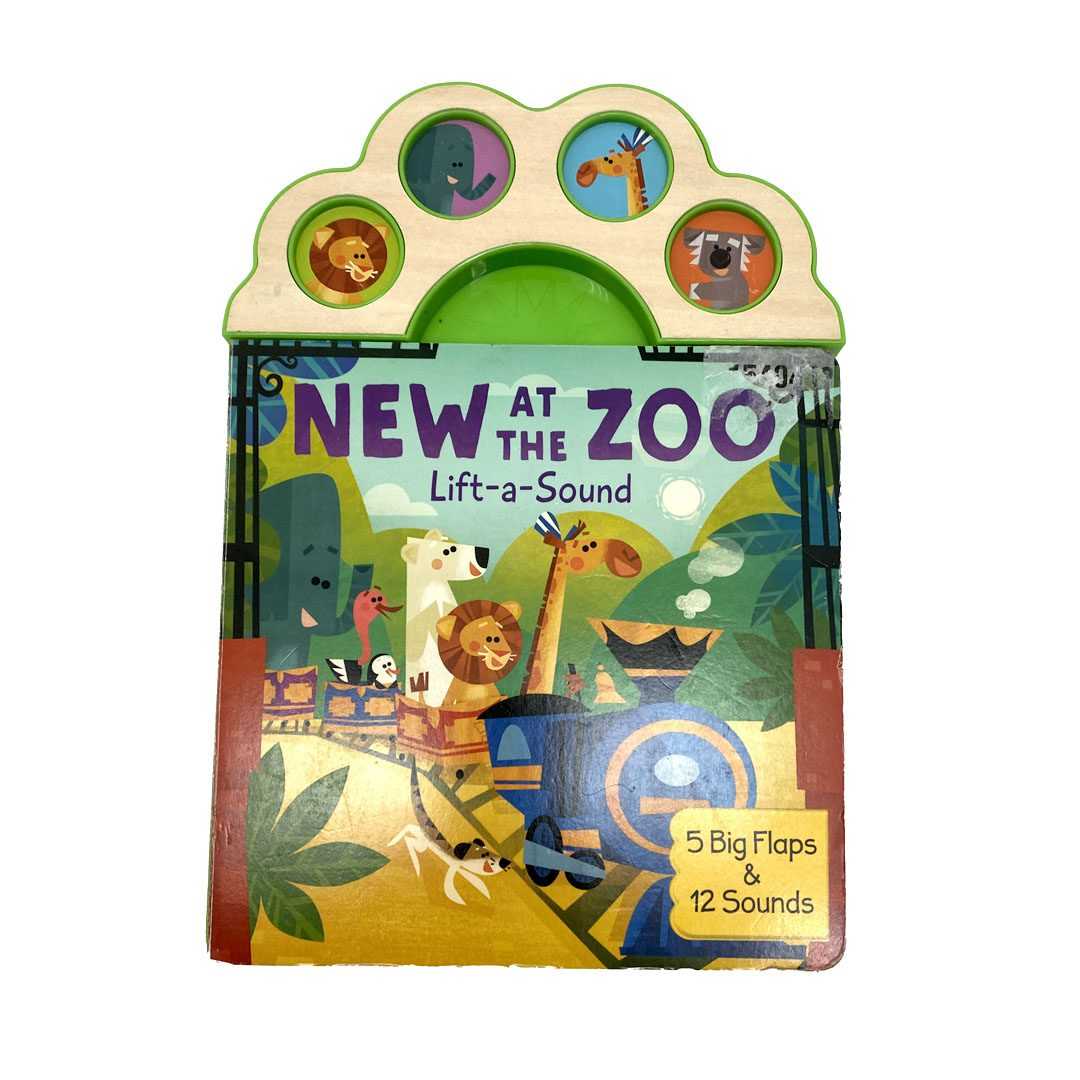 Children’s Hardcover Board Book “New at the Zoo” / 5 Big Flaps and 12 ...