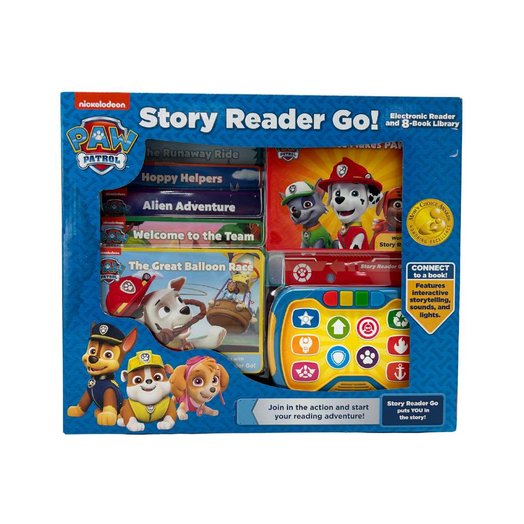 Paw Patrol Story Reader Go! Electronic Reader / 8 Book Library ...