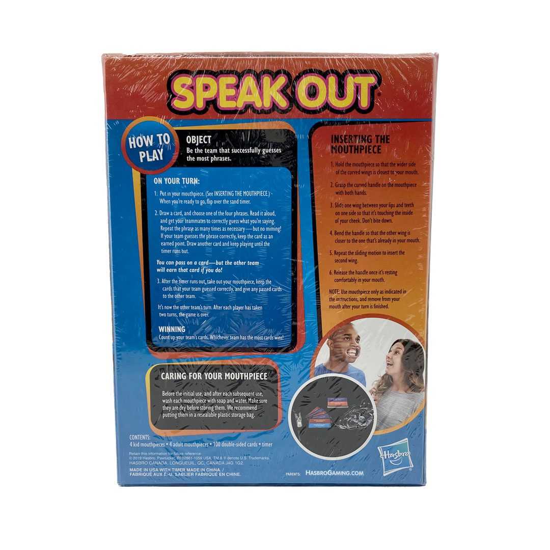 Hasbro Gaming Speak Out Party Game / 4+ Players – CanadaWide Liquidations