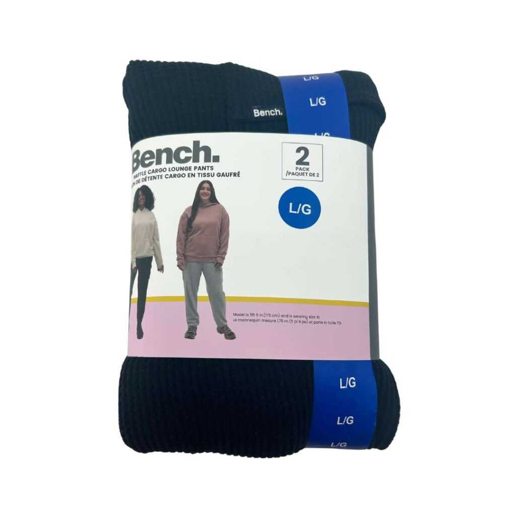 Bench Women’s Black & Grey Waffle Cargo Lounge Pants: 2 Pack / Various ...