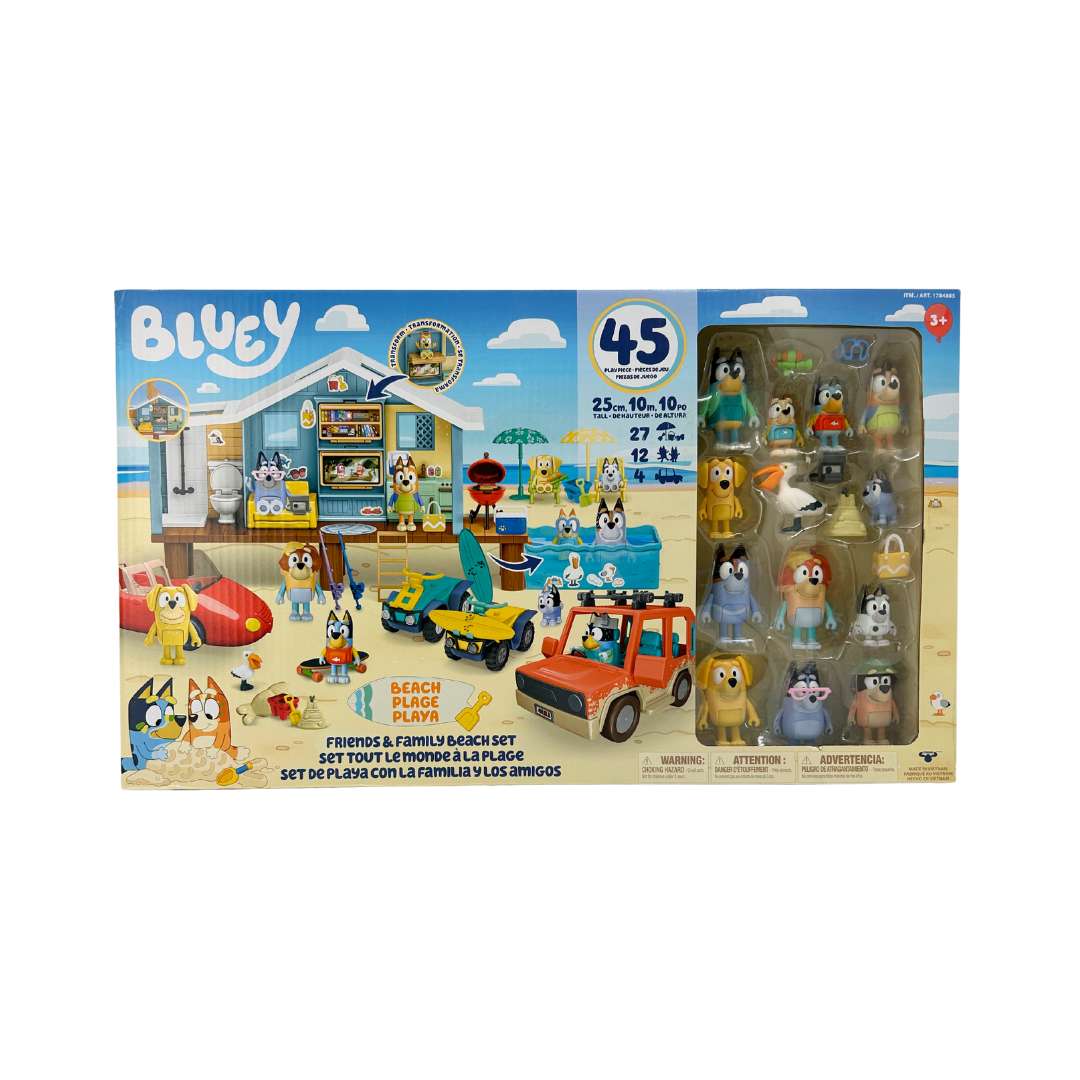 Bluey Friends & Family Beach Playset / 45 Pieces – CanadaWide Liquidations