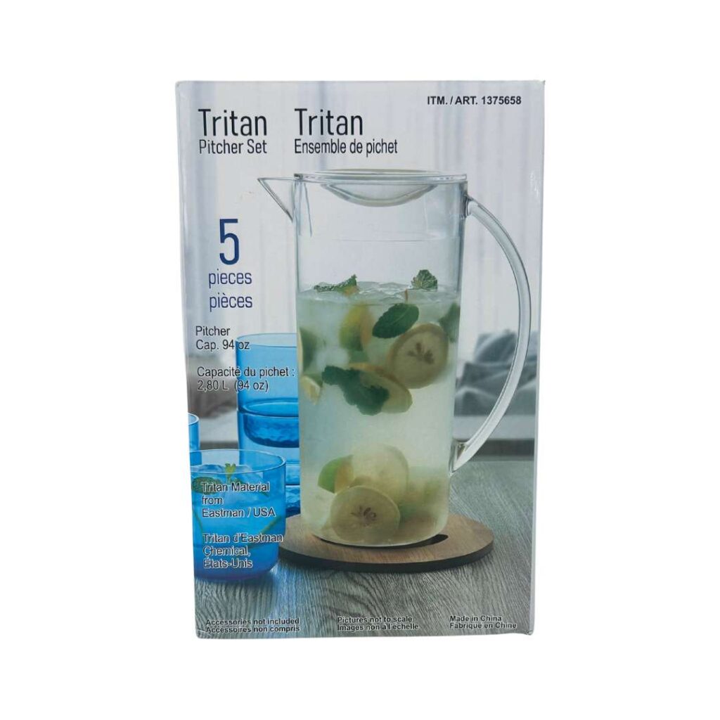 Tritan 5 Piece Pitcher Set / 94oz Pitcher – CanadaWide Liquidations
