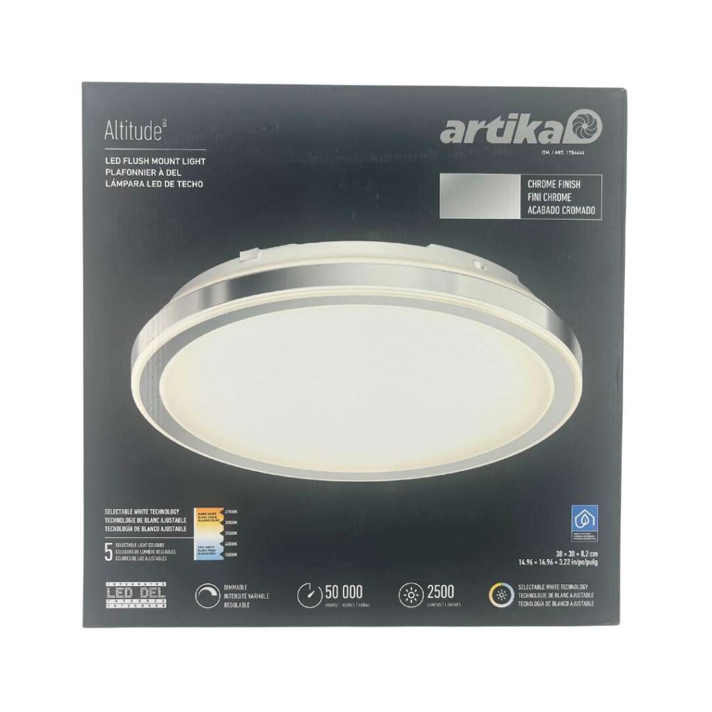 Artika Altitude LED Flush Mount Light / Chrome Finish – CanadaWide ...