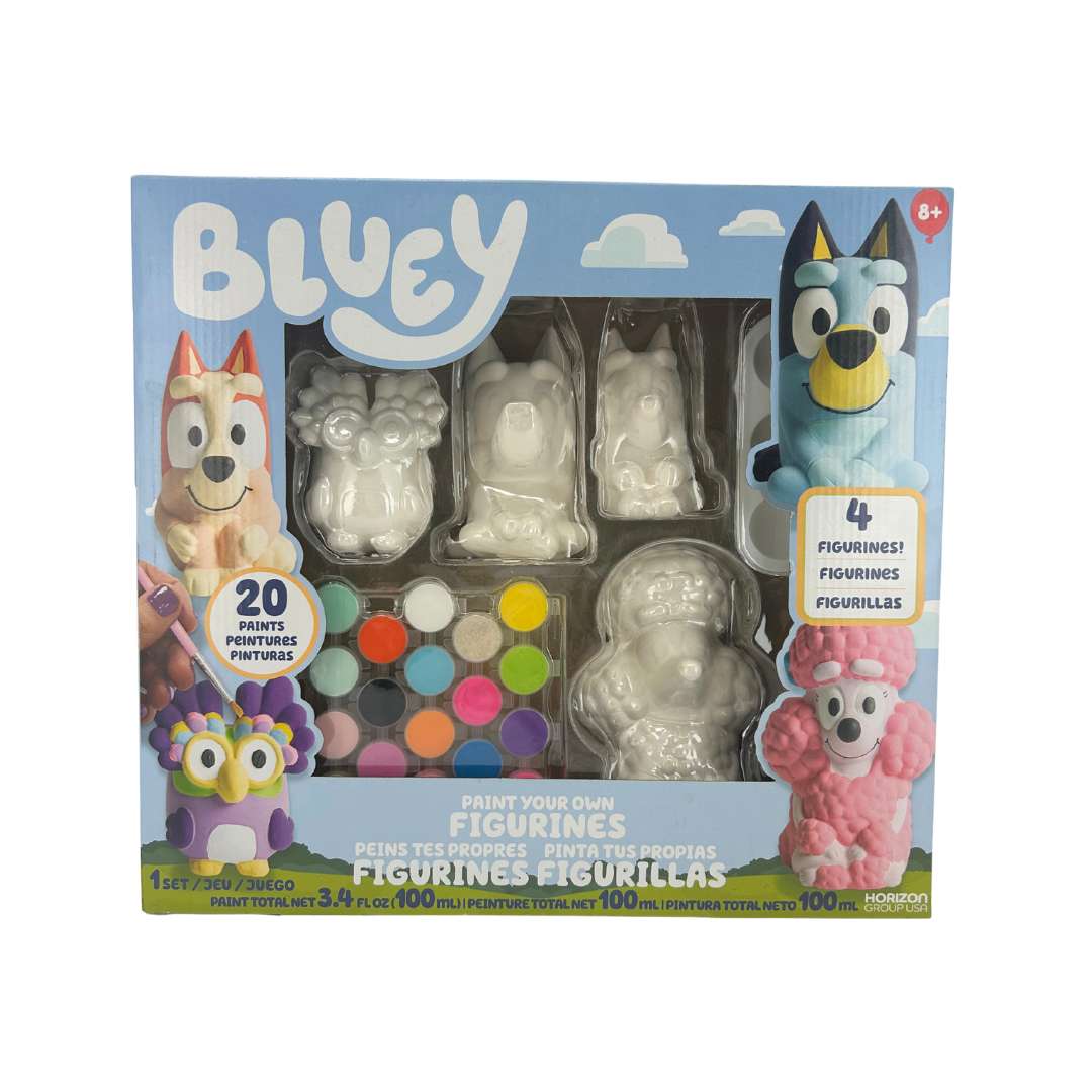 Bluey Paint Your Own Figurines Craft Set: 4 Figurines / 20 Paints ...