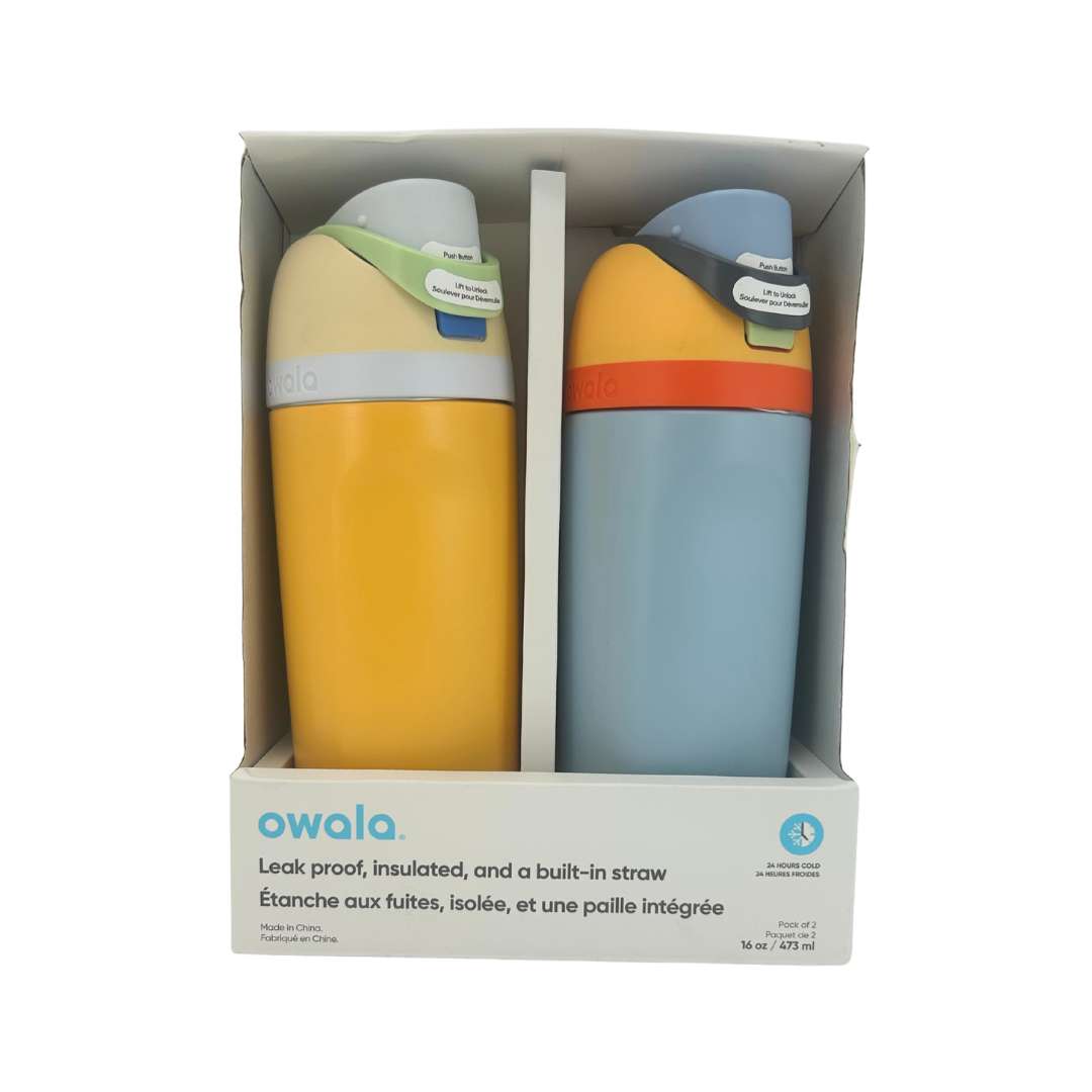 Owala Yellow & Blue FreeSip Water Bottles: 2 Pack / 16oz – CanadaWide ...