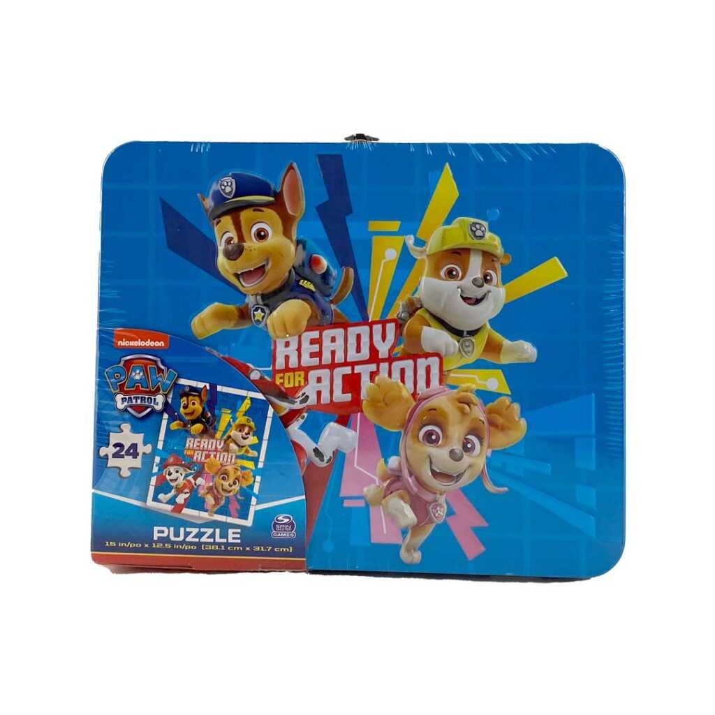 Paw Patrol Tin Lunch Box w/ 24-pc Puzzle Inside – CanadaWide Liquidations