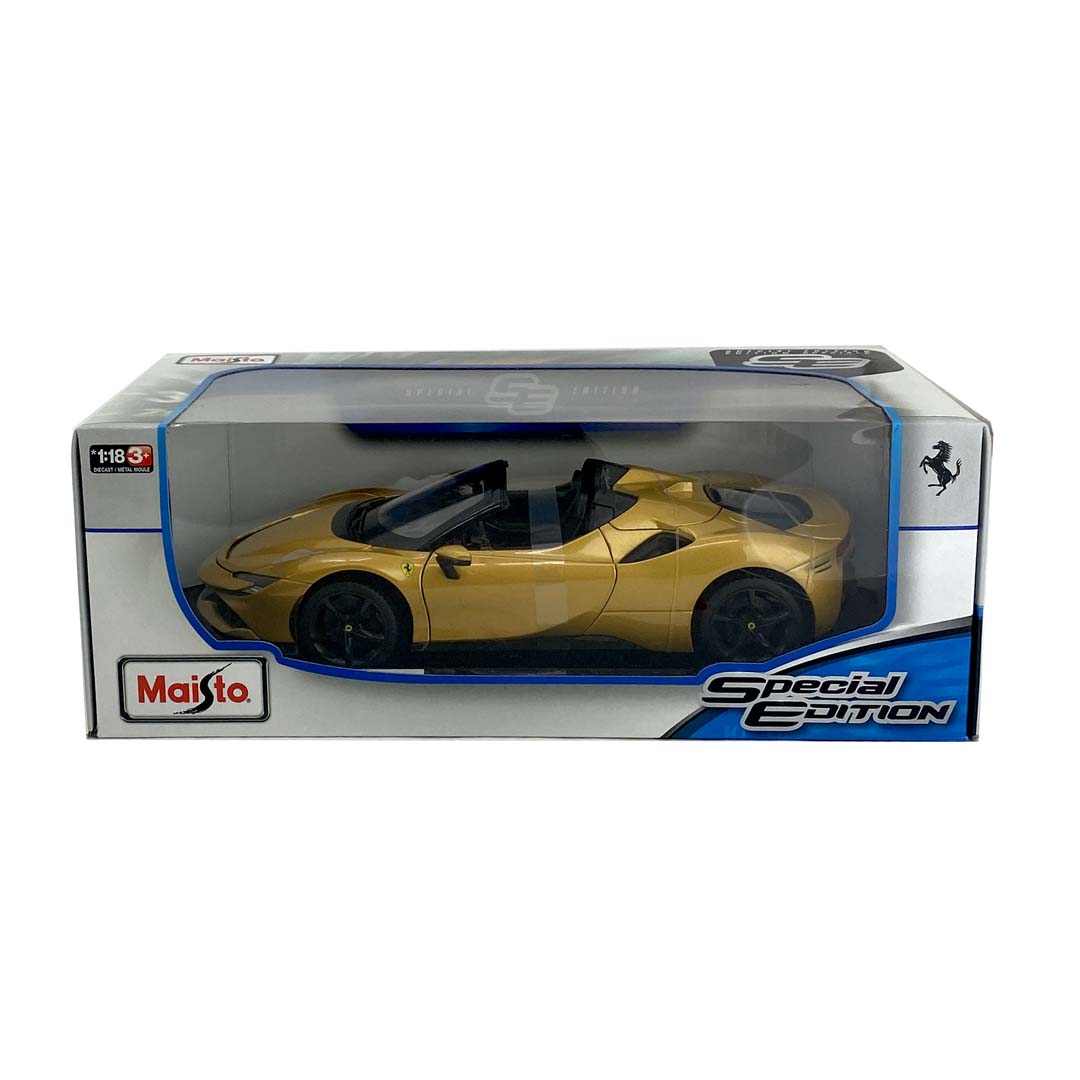 Maisto Special Edition Gold Ferrari SF90 Spider Model Car / 1:18 Scale ...