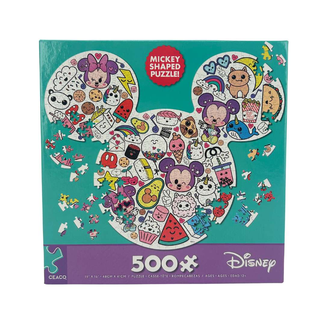 Ceaco Disney “Disney Too Cute” Jigsaw Puzzle: Mickey Shaped Puzzle ...