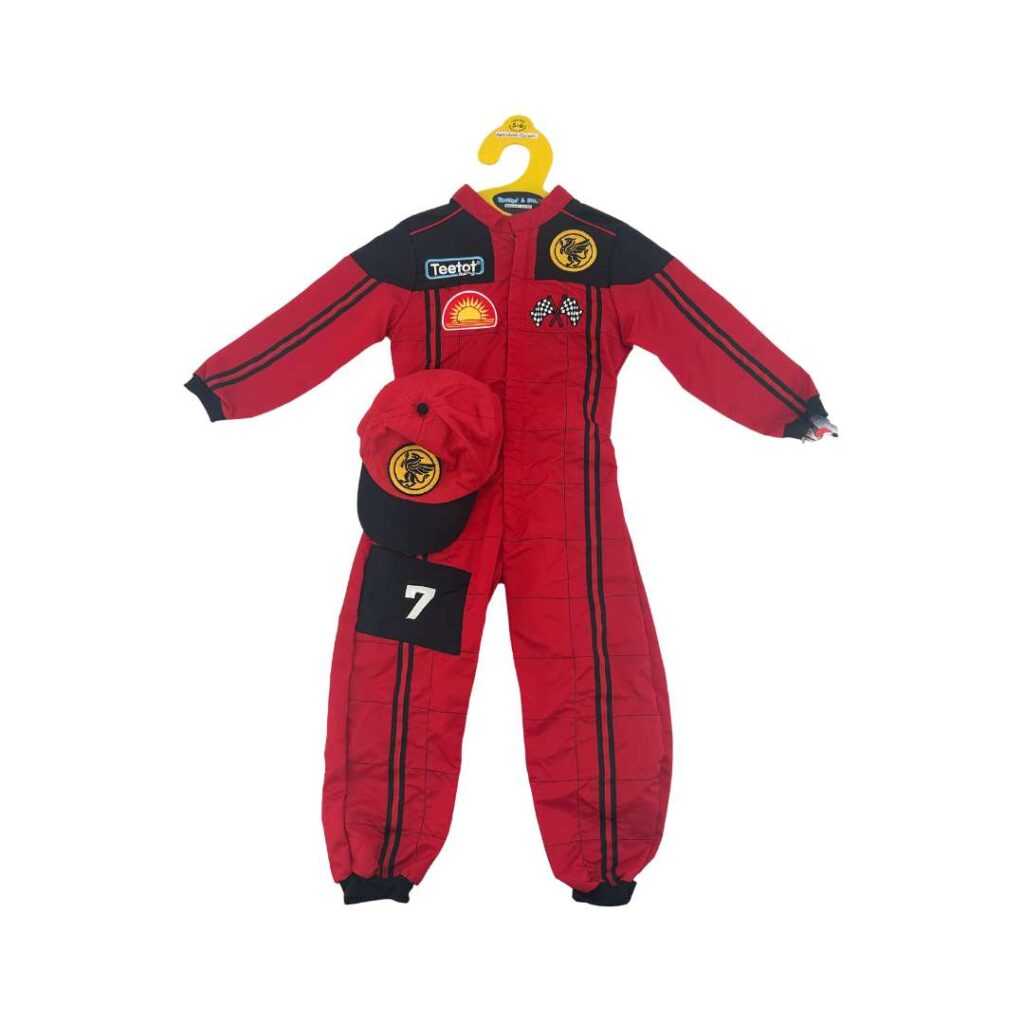 Teetot & Co. Children’s Race Car Driver Costume: Red & Black / Size ...