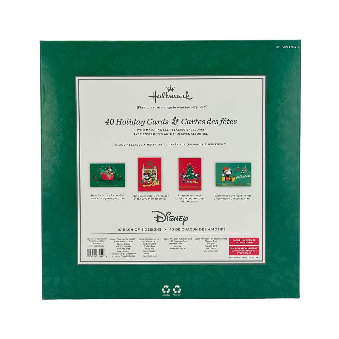 Hallmark Red & Green Mickey Mouse Holiday Cards / 40 Cards – CanadaWide ...