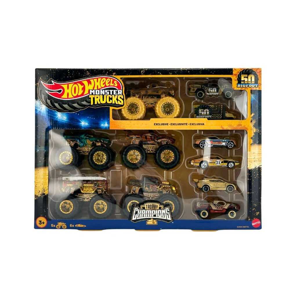Hot Wheels Monster Trucks Trophy Champions: Gold Edition / 5 Monster ...