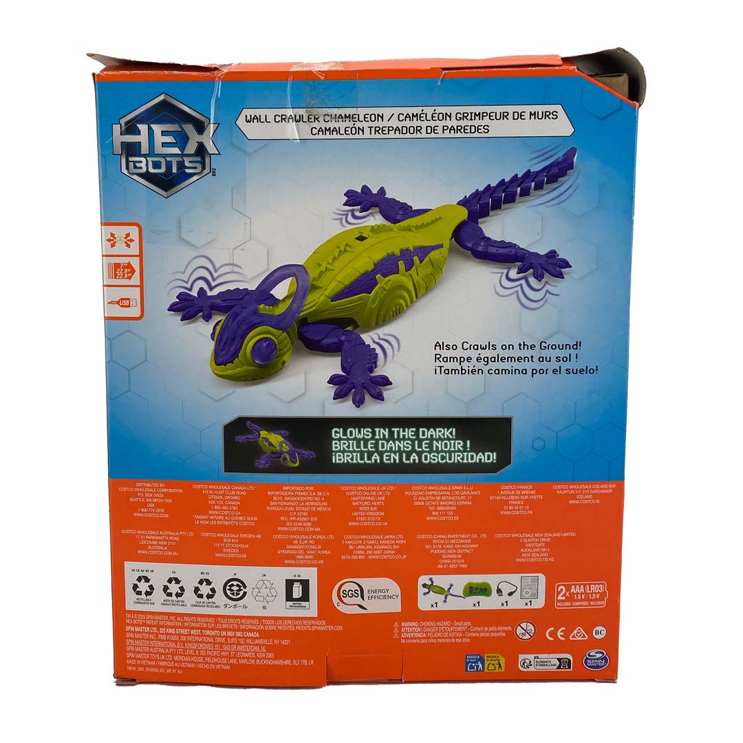 Hex Bots Wall Crawler Chameleon Remote Control / Yellow and Purple ...