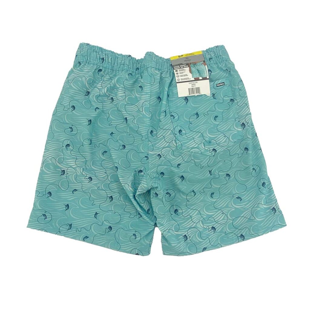 Hurley Men’s Blue Swim Trunks: Fish Pattern / Various Sizes ...