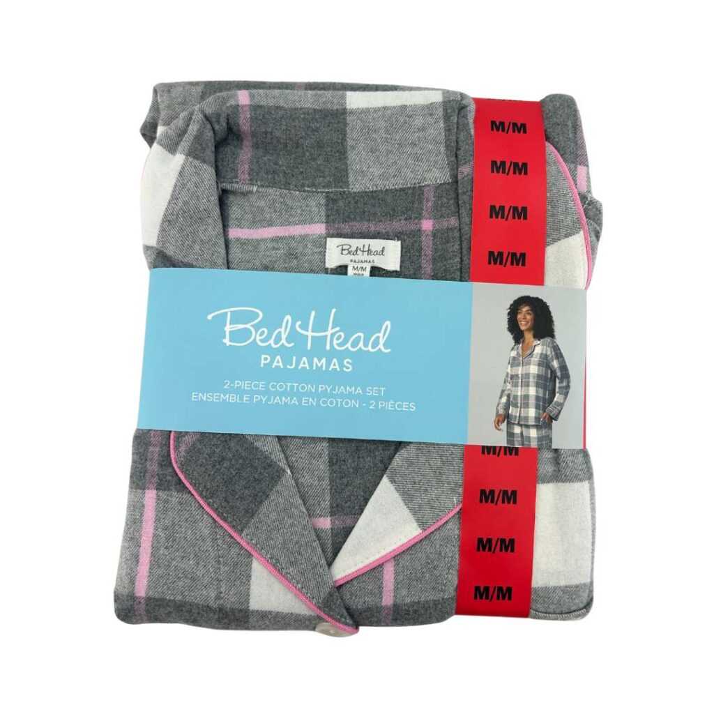 Bed Head Women’s Grey & Pink Plaid Pyjamas / Size Medium – CanadaWide ...