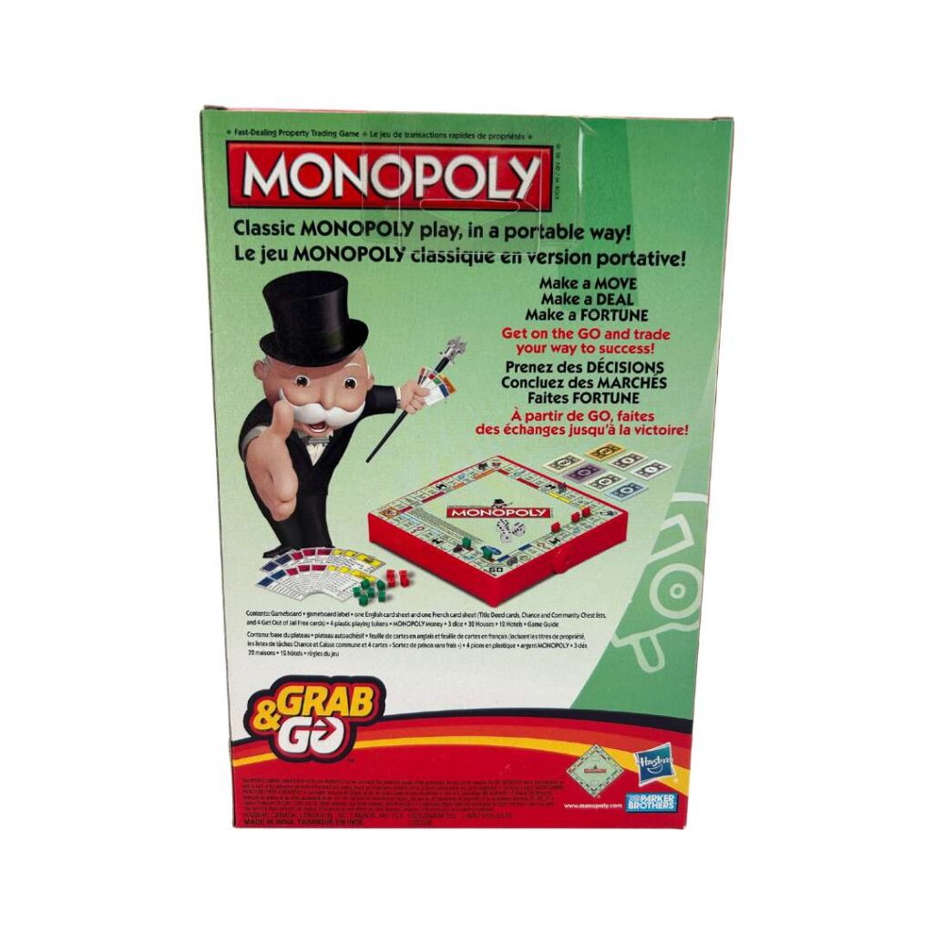 Hasbro Grab & Go Travel Game: Mini Board Games / Monopoly – CanadaWide ...
