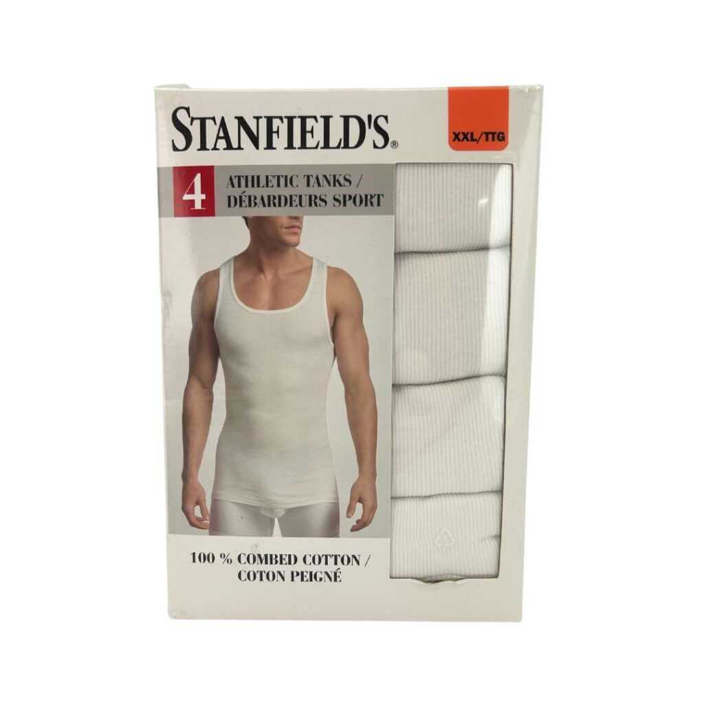 Stanfield’s Men’s White Athletic Tanks: 4 Pack / Size XXLarge ...