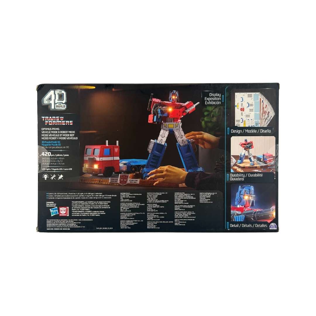 4D Build Optimus Prime: Vehicle Mode & Robot Mode Building Set / 420 ...