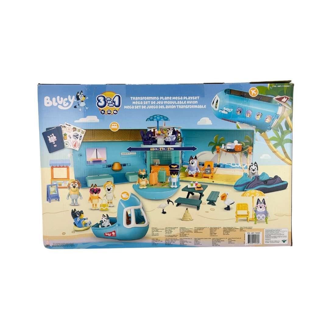 Bluey Transforming Plane Mega Playset / 25+ Sounds & Phrases ...