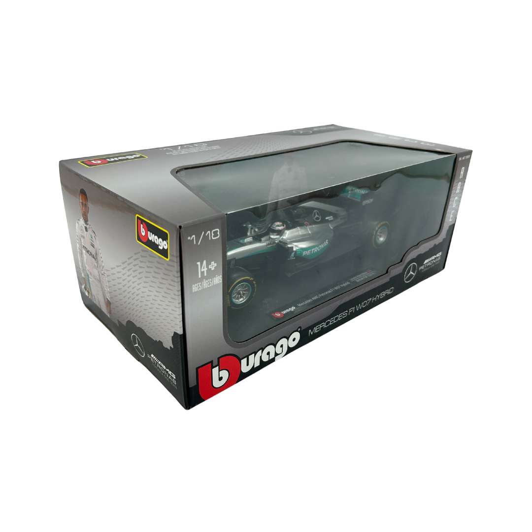 Burago Formula 1 Mercedes F1 W07 Hybrid Race Car: Petronas Formula One ...