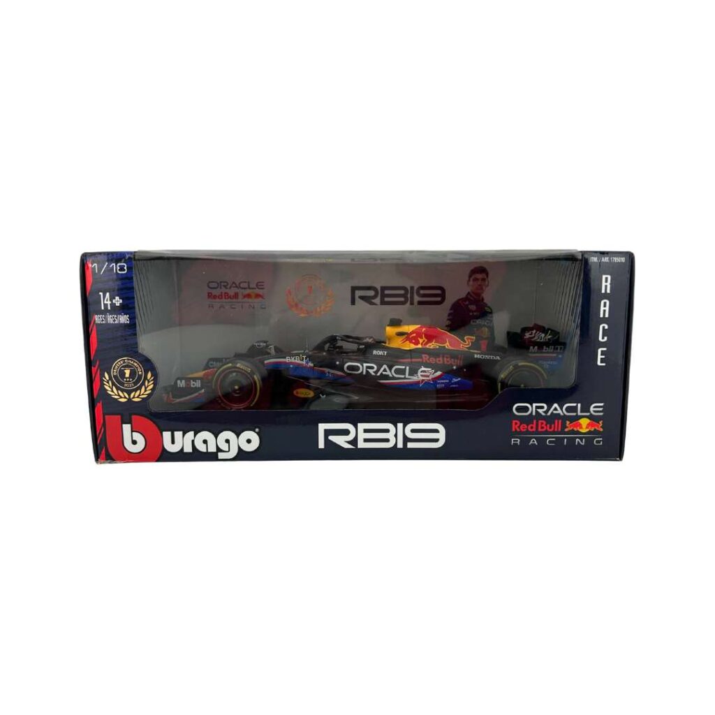 Burago Formula 1 Oracle Red Bull Racing RB19 Race Car: Max Verstappen ...