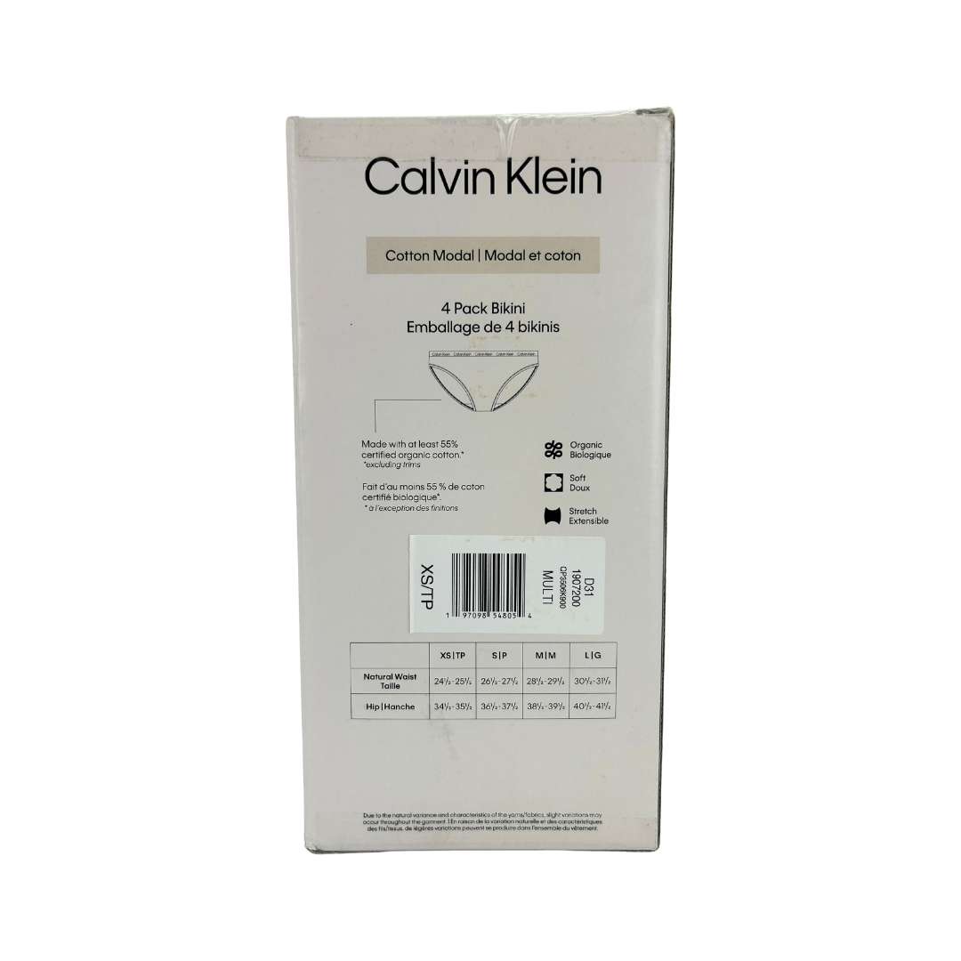 Calvin Klein Women’s Neutrals Bikini Underwear: 4 Pack / Size XSmall ...