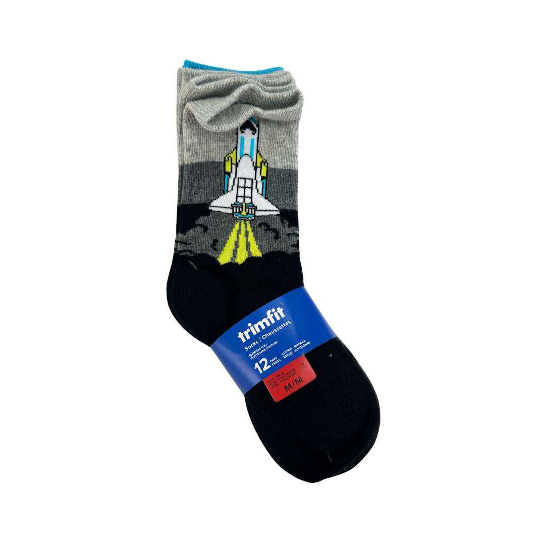 Trimfit Boy’s Space Themed Socks: 12 Pairs / Size Medium – CanadaWide ...